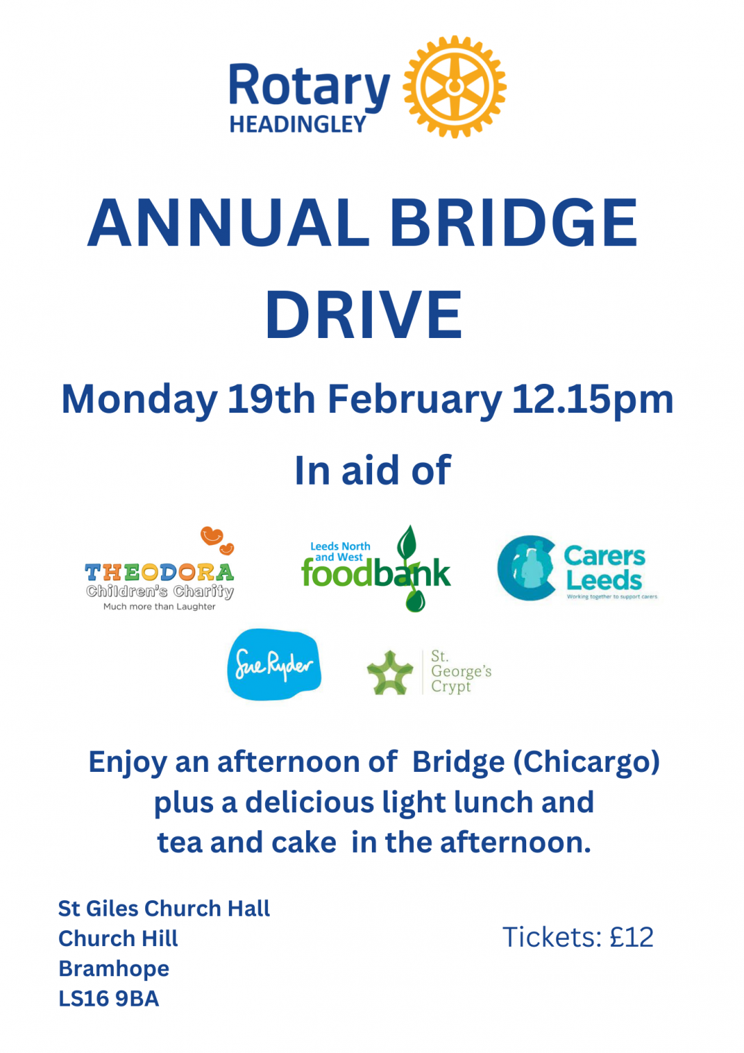 Annual Bridge Drive 2024 - The Rotary Club of Headingley